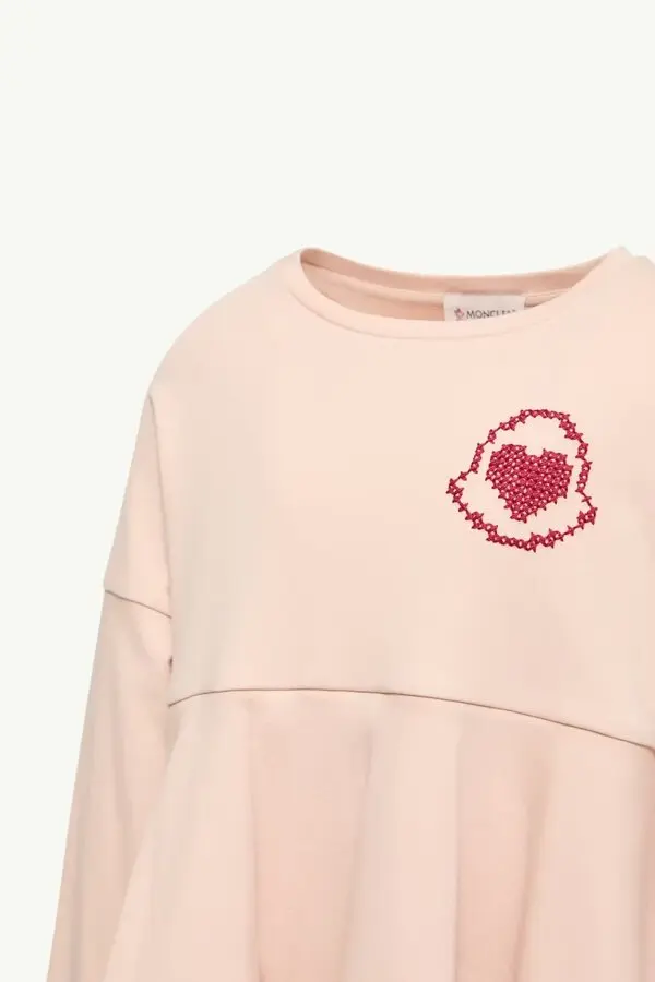 Moncler Heart Logo Cotton Long Sleeve T-shirt
