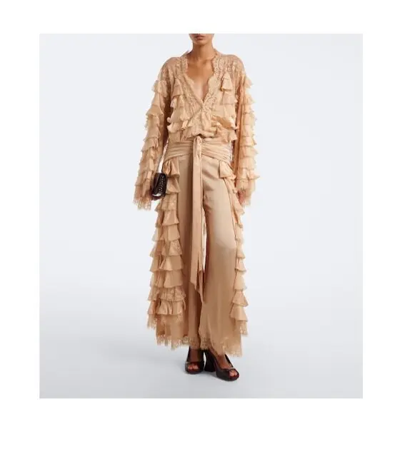 Zimmermann Suede-trimmed Leather Sandals