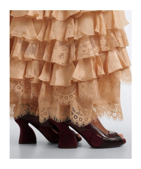 Zimmermann Suede-trimmed Leather Sandals