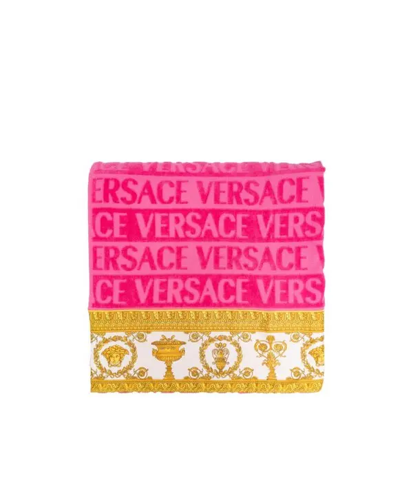 Versace Patterned Bath Towel - Pink