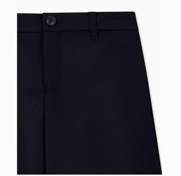 Giorgio Armani Shorts In Lightweight Wool With A Regular Fit And Flat Front
