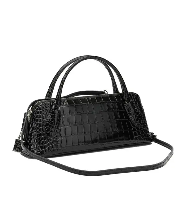 Tory Burch Lock Embossed Top Handle Bag