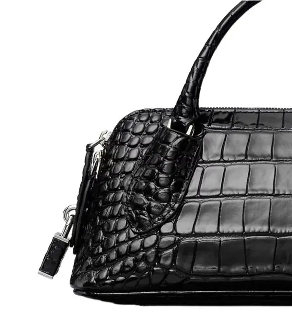 Tory Burch Lock Embossed Top Handle Bag