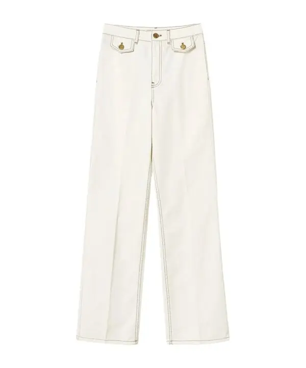 TWINSET Straight-leg Bull Denim Trousers