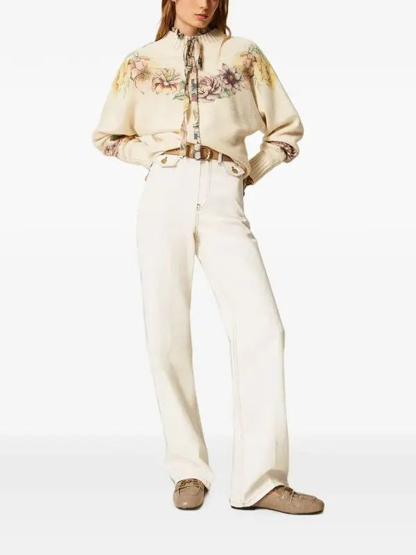 TWINSET Straight-leg Bull Denim Trousers