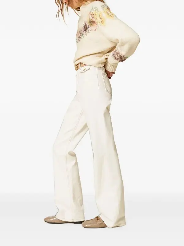 TWINSET Straight-leg Bull Denim Trousers