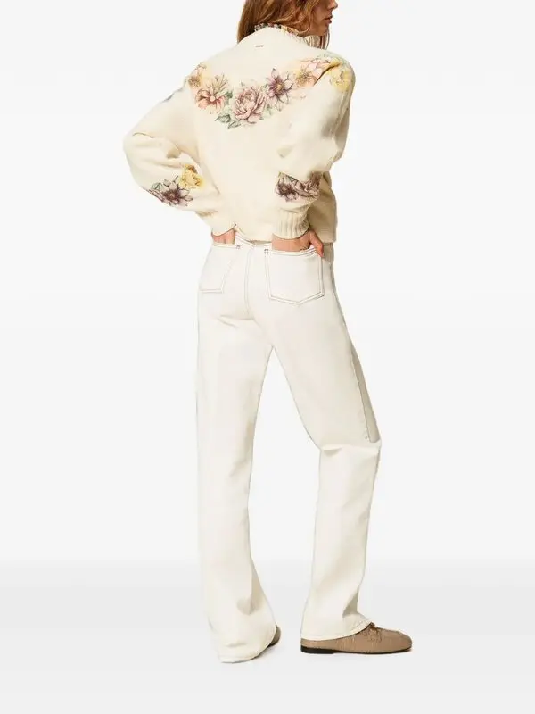 TWINSET Straight-leg Bull Denim Trousers