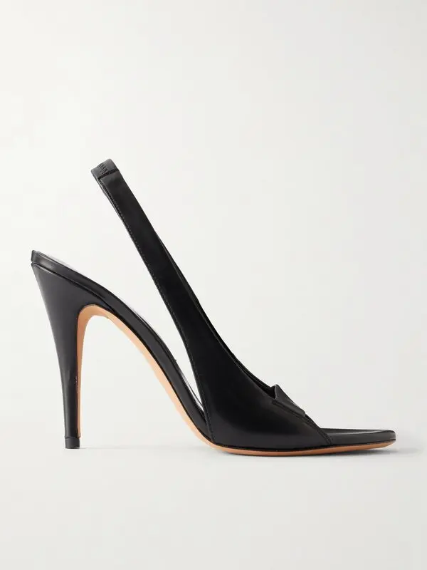 JUDE Ibis 120 Leather Slingback Pumps