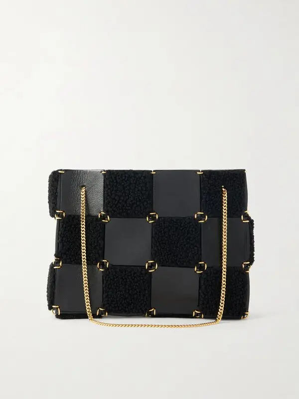 Khaite Emma Mini Leather And Suede Shoulder Bag