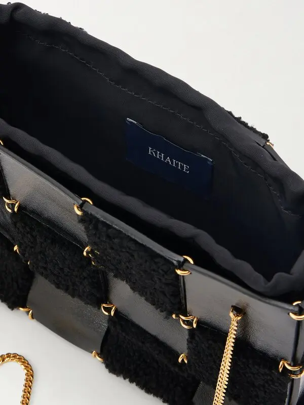 Khaite Emma Mini Leather And Suede Shoulder Bag