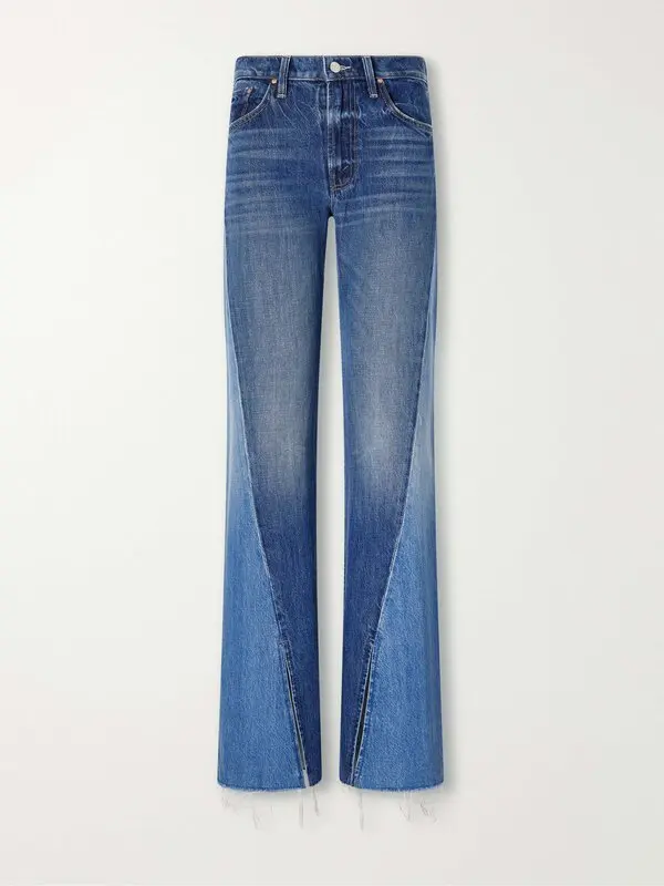 MOTHER Bookie Slit Twist Heel Mid-rise Bootcut Jeans - Mid Denim