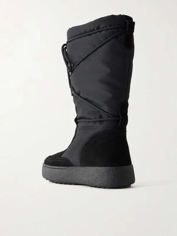 Moon Boot Ltrack Legacy Suede-trimmed Nylon Knee Boots