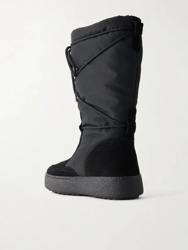 Moon Boot Ltrack Legacy Suede-trimmed Nylon Knee Boots