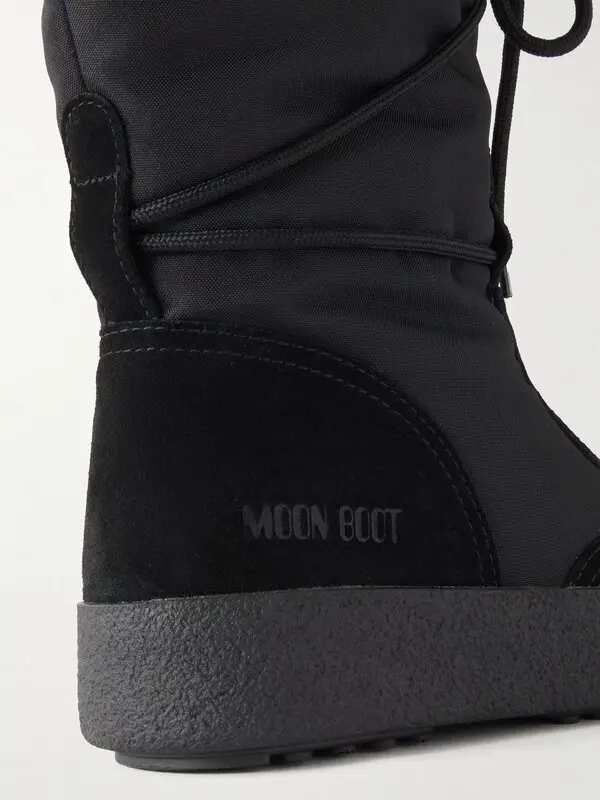 Moon Boot Ltrack Legacy Suede-trimmed Nylon Knee Boots