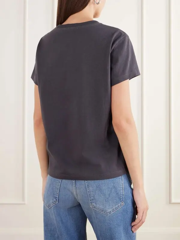 MOTHER Boxy Goodie Goodie Printed Cotton-jersey T-shirt