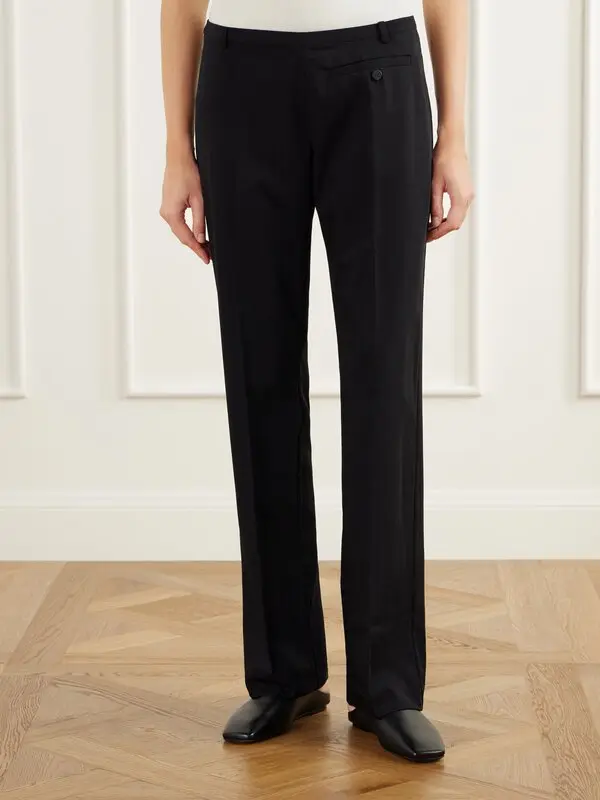 ST. AGNI 90s Wool-twill Straight-leg Pants