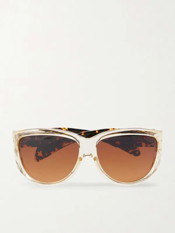 JACQUES MARIE MAGE Ravello D-frame Tortoiseshell Acetate Sunglasses - Cream