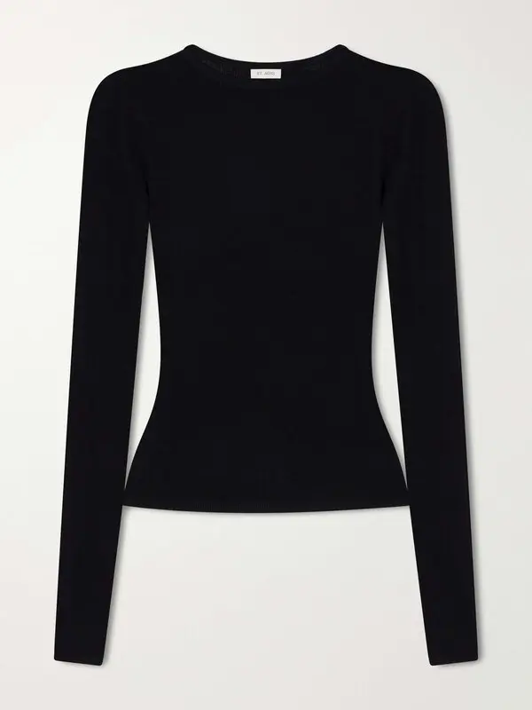 ST. AGNI Ribbed Merino Wool Sweater