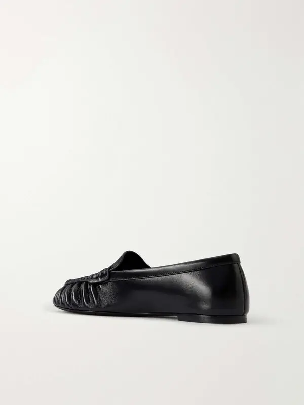 Saint Laurent Loaferino Gathered Leather Ballet Flats