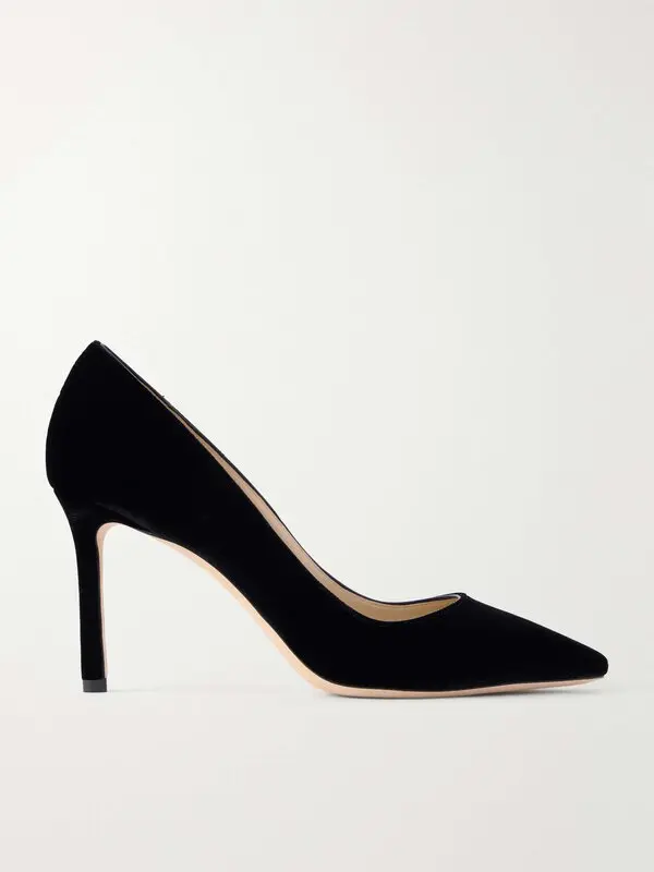 JIMMY CHOO Romy 85 Velvet Pumps