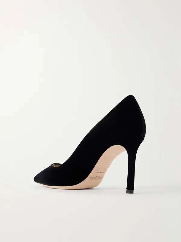 JIMMY CHOO Romy 85 Velvet Pumps