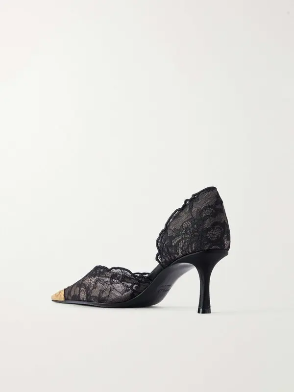 JIMMY CHOO Faiz 65 Embellished Lace Pumps