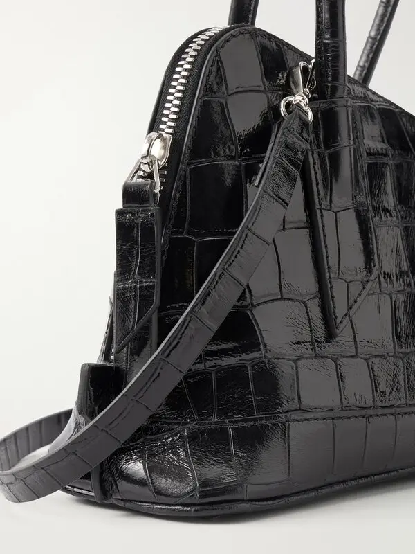 Attico Sant Ambroeus Croc-effect Leather Top-handle Bag