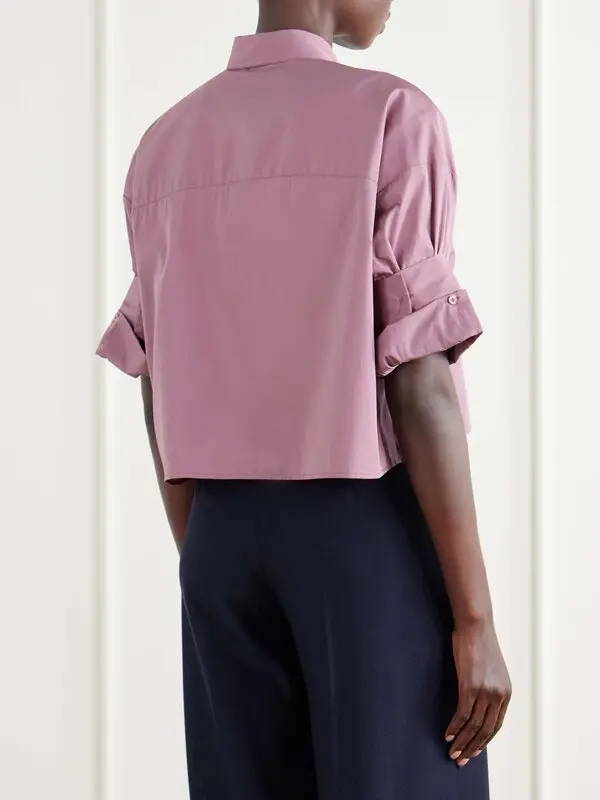 TWP Next Ex Cropped Cotton-poplin Shirt