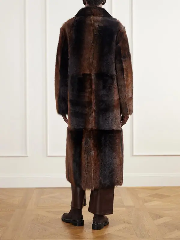 ARMA Verena Reversible Shearling And Leather Coat - Brown