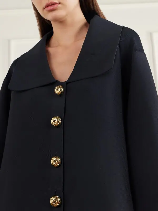 Givenchy Cropped Cocoon Double-faced Knitted Jacket