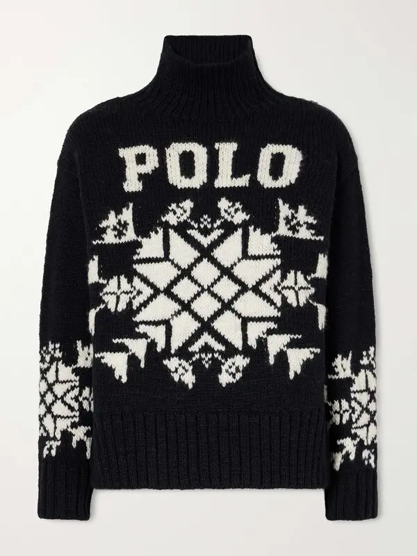 Polo Ralph Lauren Intarsia-knit Wool Turtleneck Sweater