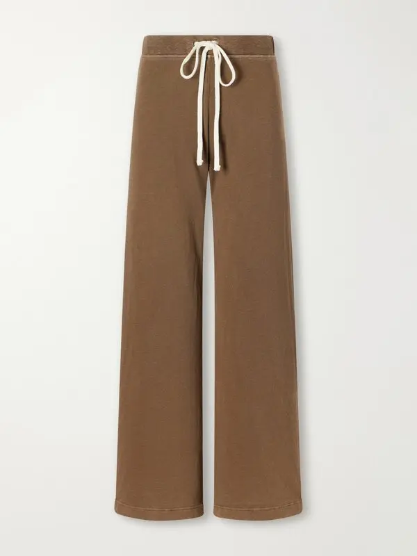 JAMES PERSE Cotton-terry Wide-leg Sweatpants