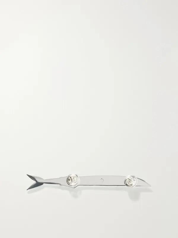 Tory Burch Fish -tone Brooch - Silver
