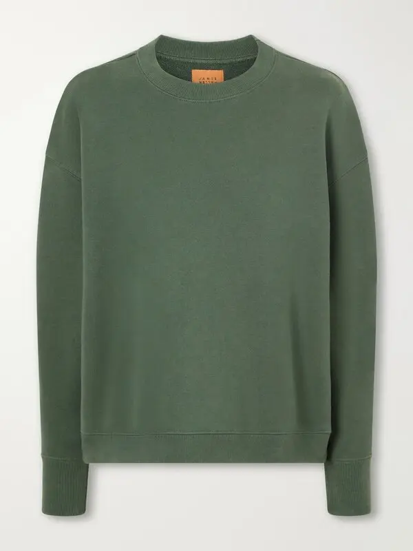 JAMIE HALLER The Baggy Crew French Cotton-terry Sweatshirt