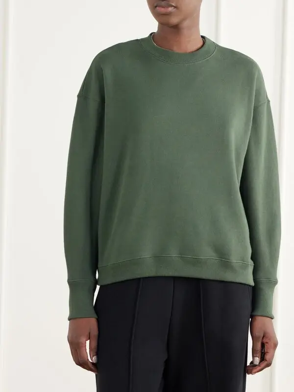 JAMIE HALLER The Baggy Crew French Cotton-terry Sweatshirt
