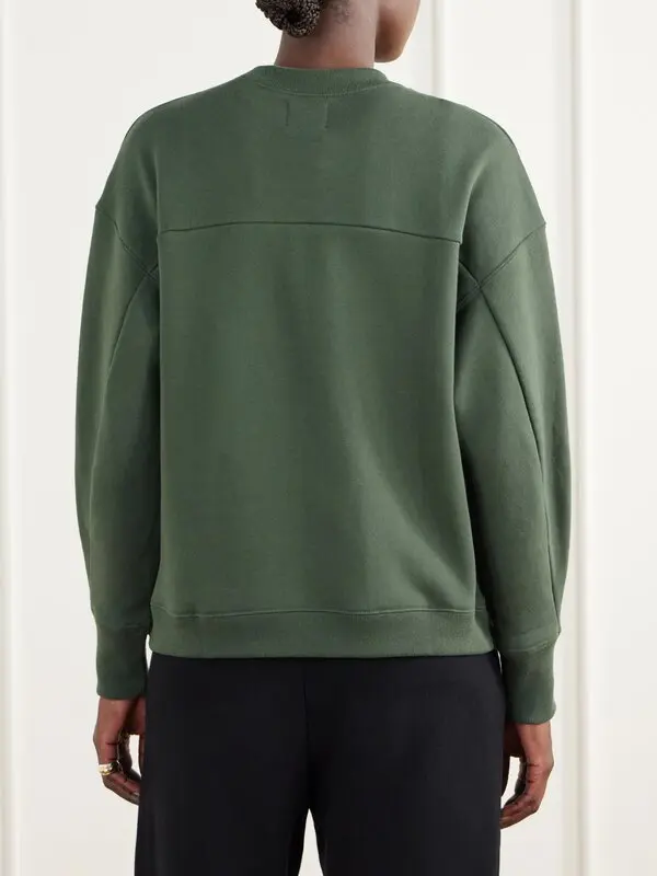 JAMIE HALLER The Baggy Crew French Cotton-terry Sweatshirt