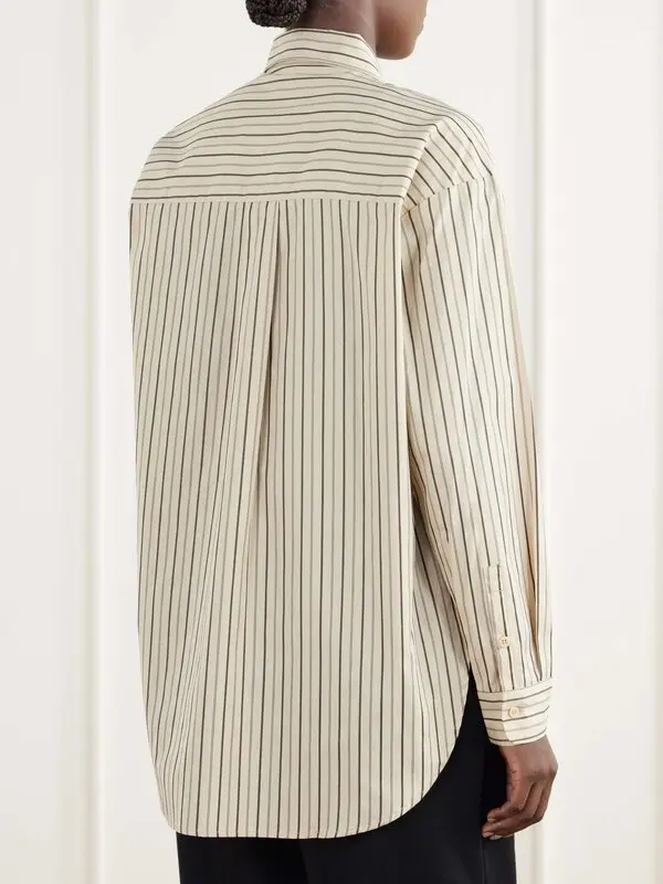 JAMIE HALLER The Essential Striped Cotton-poplin Shirt