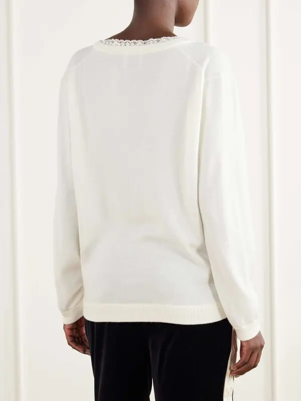 Posse Lace-trimmed Wool Sweater