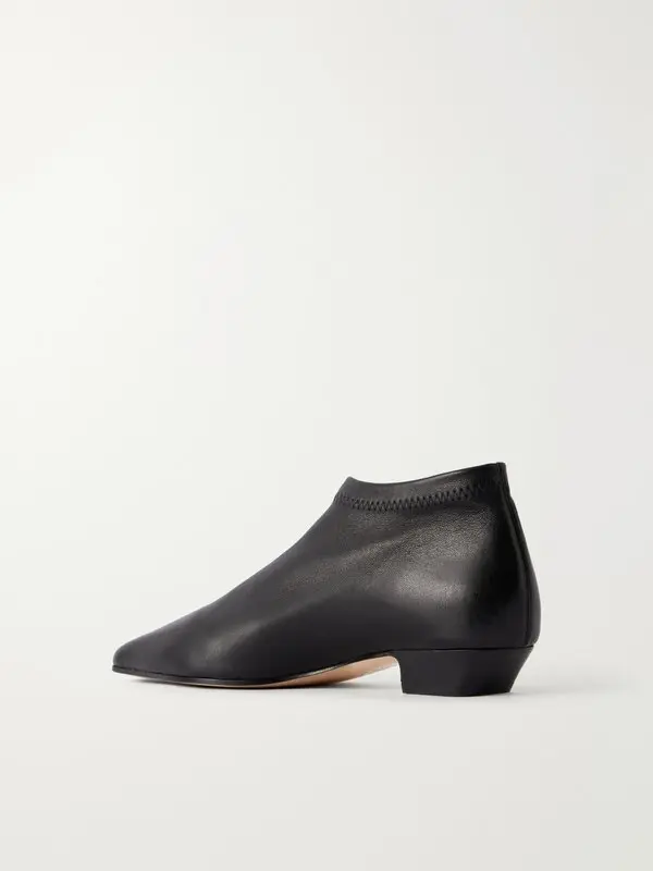 JAMIE HALLER The Stretch Low Paneled Leather Ankle Boots