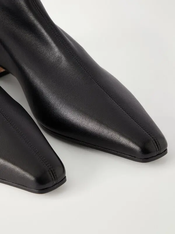 JAMIE HALLER The Stretch Low Paneled Leather Ankle Boots