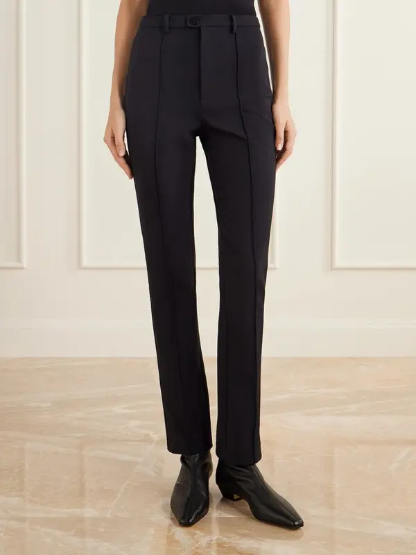 JAMIE HALLER The Riding Cropped Stretch-crepe Slim-leg Pants