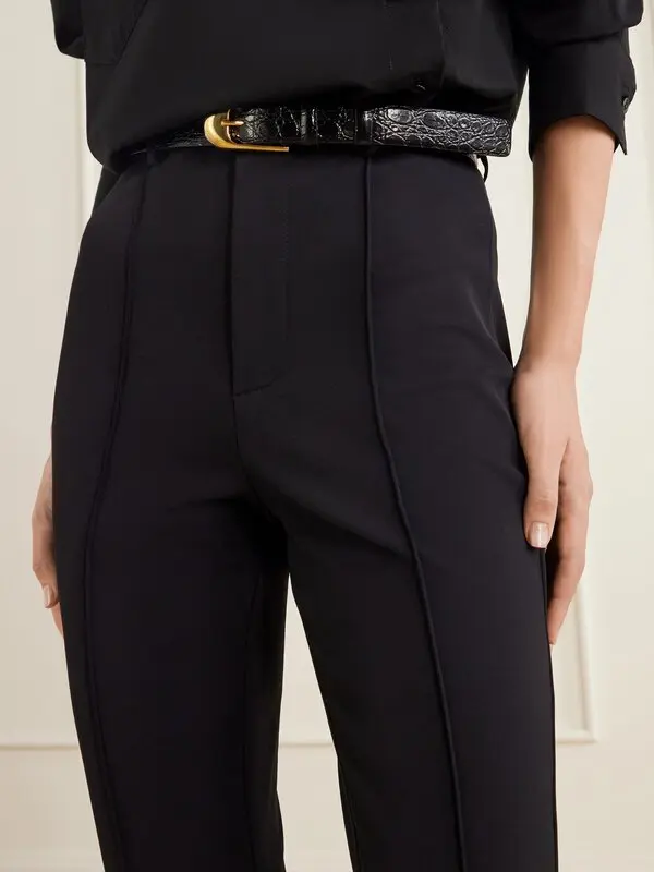 JAMIE HALLER The Riding Cropped Stretch-crepe Slim-leg Pants