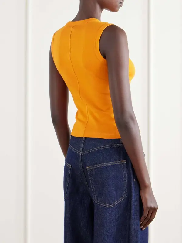 FLORE FLORE Esmé Ribbed Organic Cotton-jersey Tank