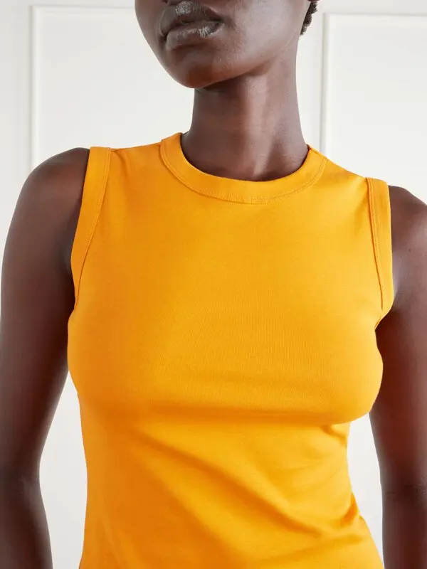 FLORE FLORE Esmé Ribbed Organic Cotton-jersey Tank