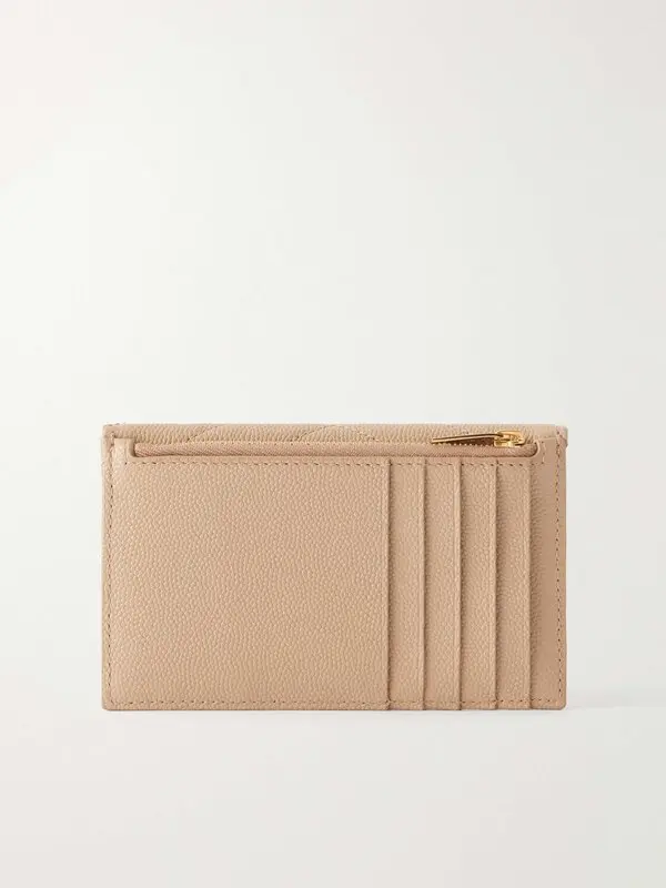 Saint Laurent Cassandre Matelassé Textured-leather Cardholder