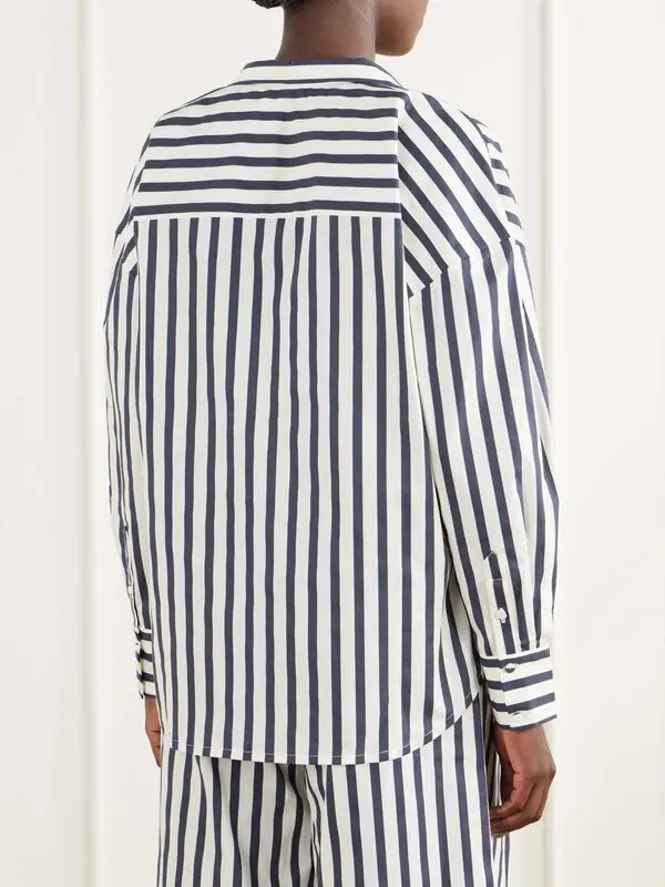 ANDRES OTALORA Un Tej Striped Cotton-poplin Shirt