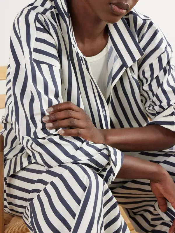 ANDRES OTALORA Un Tej Striped Cotton-poplin Shirt