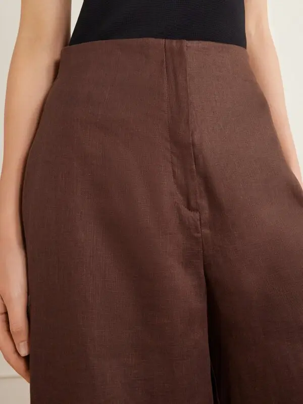 ANDRES OTALORA Salmar Linen-woven Wide-leg Pants
