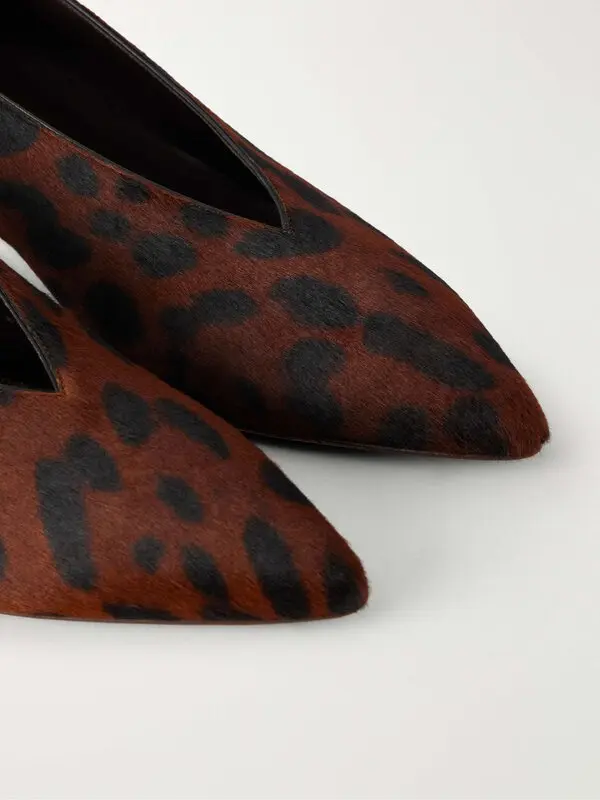 EMME PARSONS Veneto 35 Leopard-print Calf-hair Pumps