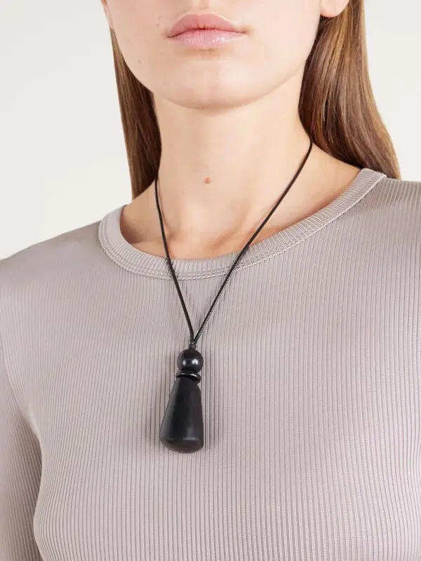 HUNTING SEASON The Tagua Cone Seed And Leather Necklace